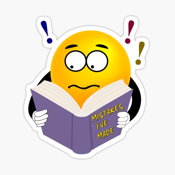 "Mistakes I have made emoji." Sticker for Sale by AlaaSab-D | Redbubble