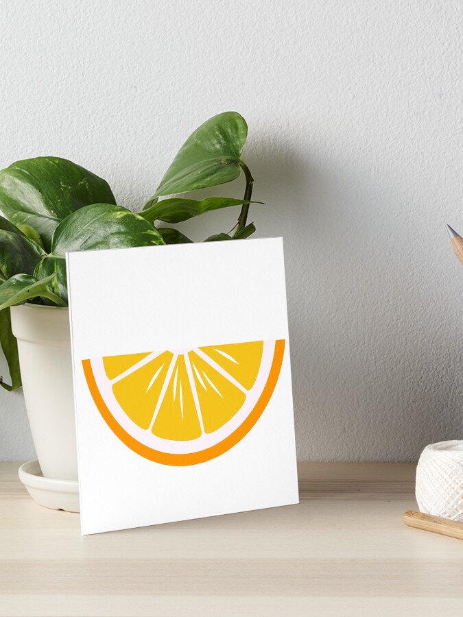 "Painted Orange Fruit Slice Clip Art Citrus Fruit Design" Art Board ...