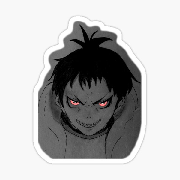 "Shinra Kusekabe Glow Art" Sticker for Sale by newmex505 | Redbubble