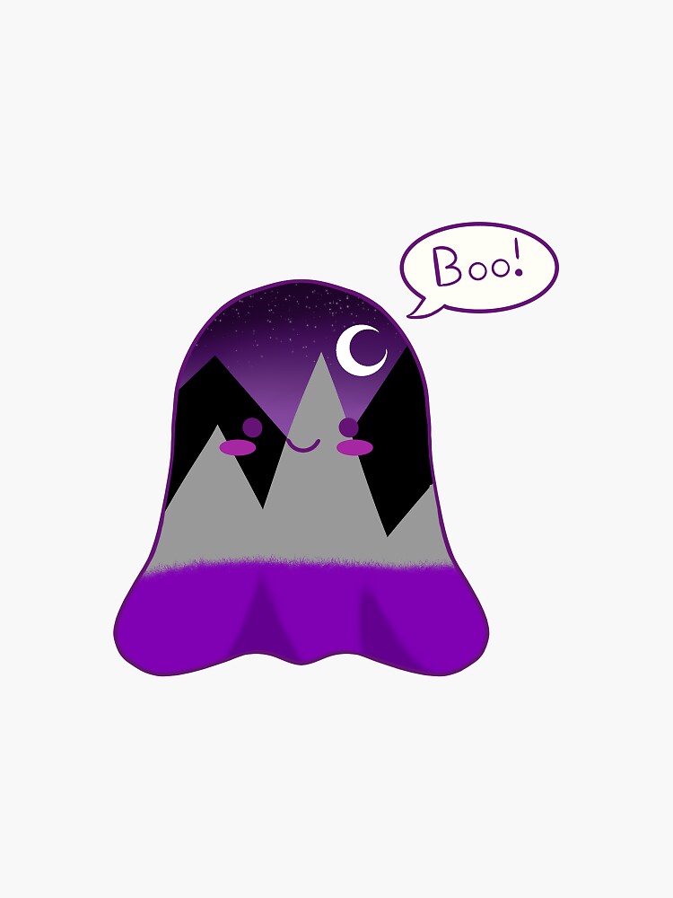 "Cute Subtle Ace Pride Ghost" Sticker for Sale by Maximus-Artwork ...