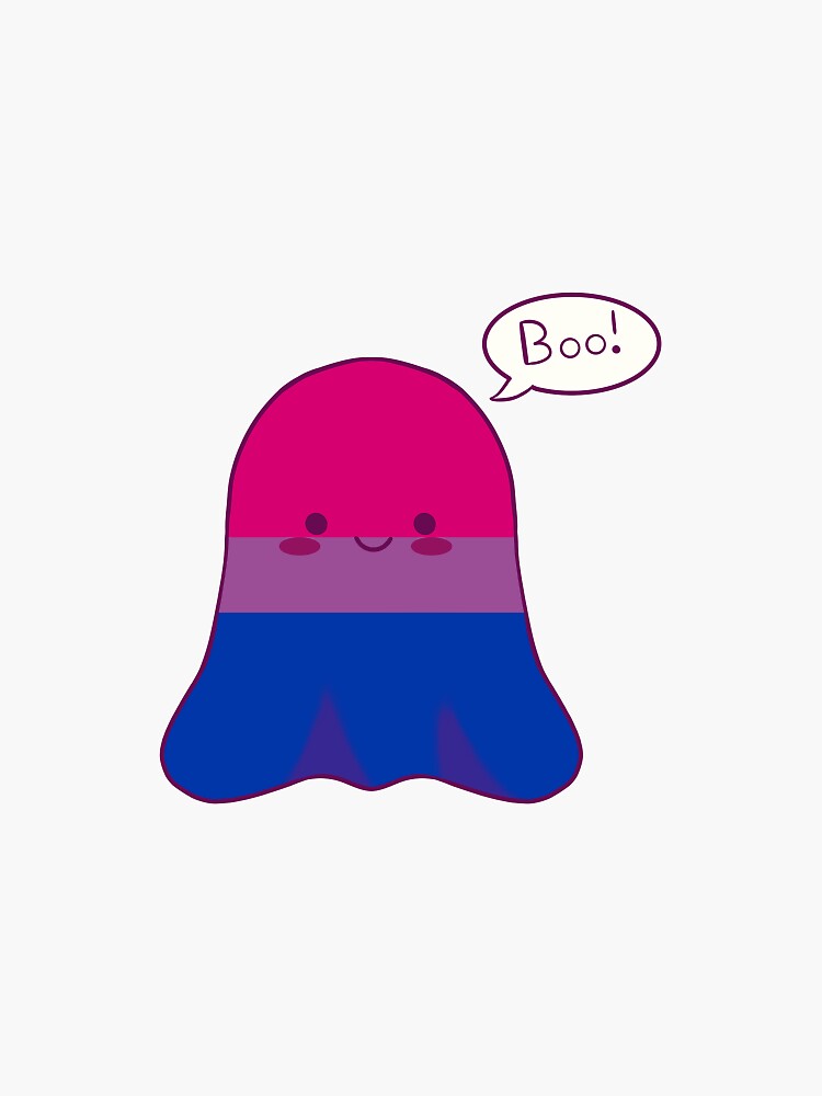 "Cute Bisexual Ghost" Sticker for Sale by Maximus-Artwork | Redbubble