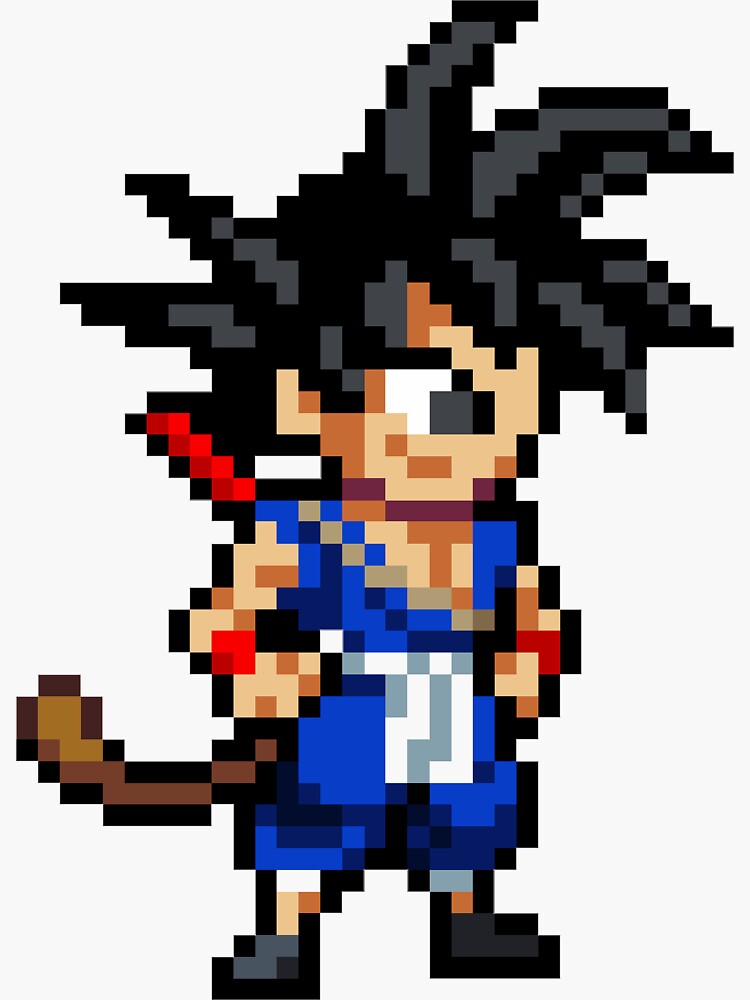 "Kid Goku HQ Pixel Edition" Sticker for Sale by adventfan | Redbubble