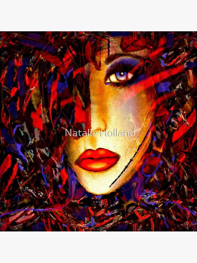 "Woman Face" Sticker for Sale by NatsArt | Redbubble