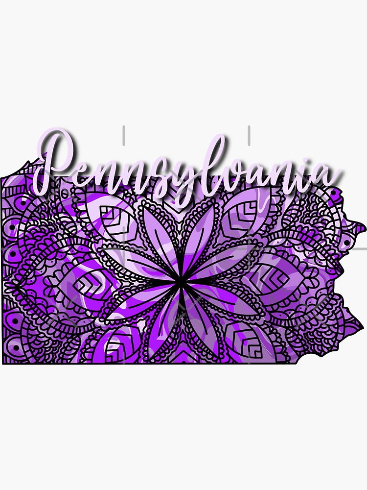 "Pennsylvania State Outline" Sticker for Sale by brooklynncm | Redbubble