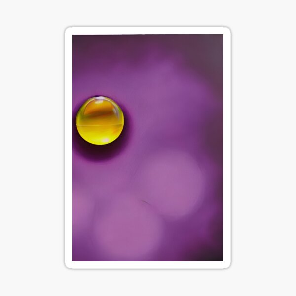 "Yellow Orb on a Purple Background" Sticker for Sale by aqous5 | Redbubble
