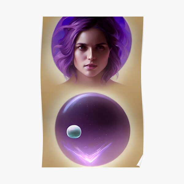 "Woman in the Seeing Orb" Poster for Sale by aqous5 | Redbubble