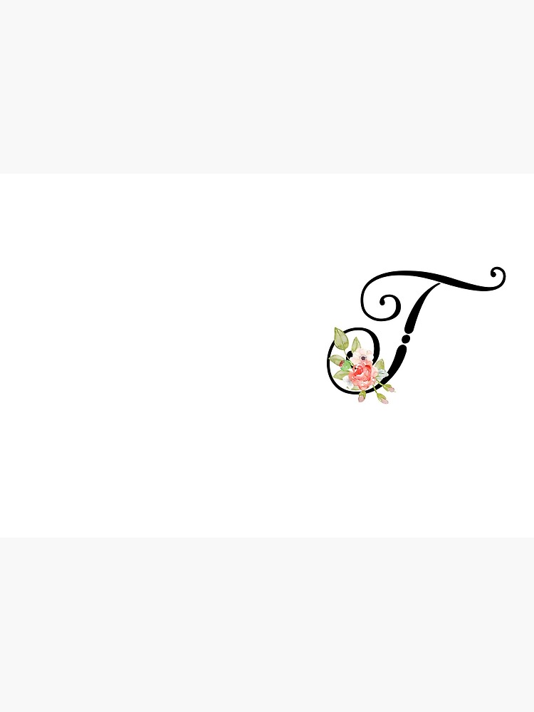 "Floral Monogram Fancy Script Letter T" Hardcover Journal for Sale by ...