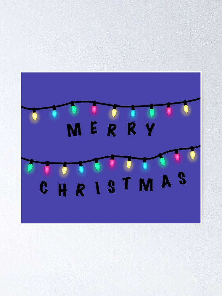 "Stranger Things Merry Christmas" Poster for Sale by Scatthecat | Redbubble