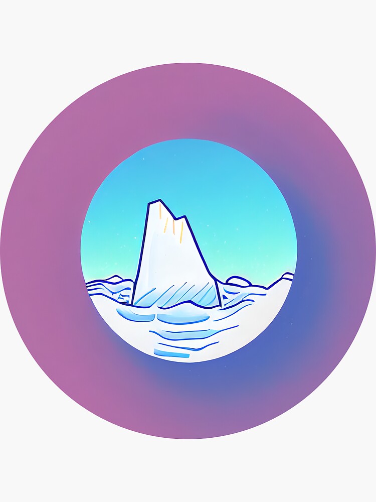 "Vaporwave Aesthetic Iceberg" Sticker for Sale by icebushi | Redbubble