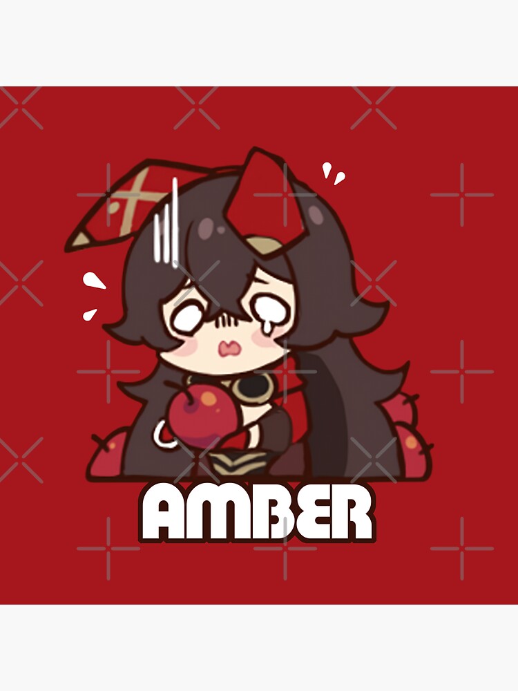 "Genshin Impact - Amber 'Save Me'" Sticker for Sale by AlythDesigns ...