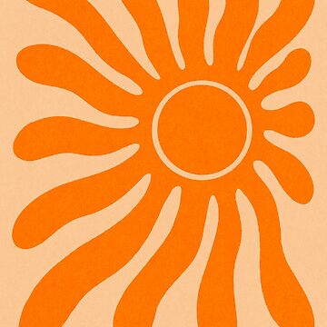"Retro Wavy Sun 60s Orange Yellow" Poster for Sale by trajeado14 ...