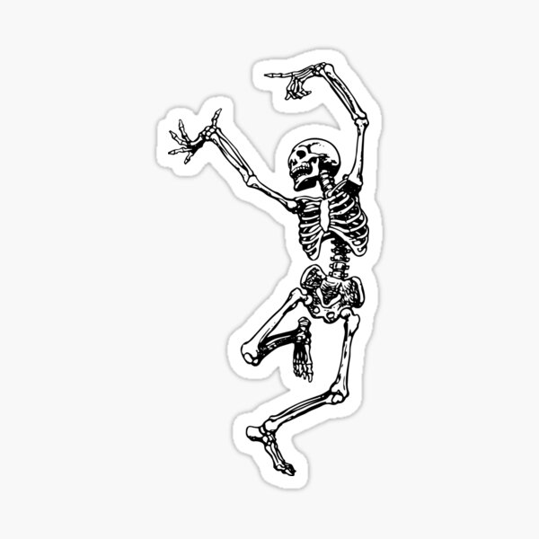 "dancing skeleton " Sticker for Sale by IDHouse | Redbubble