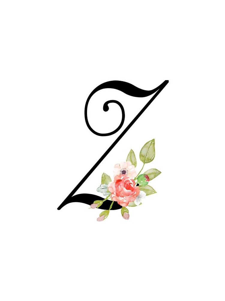 "Floral Monogram Fancy Script Letter Z" iPhone Case for Sale by ...
