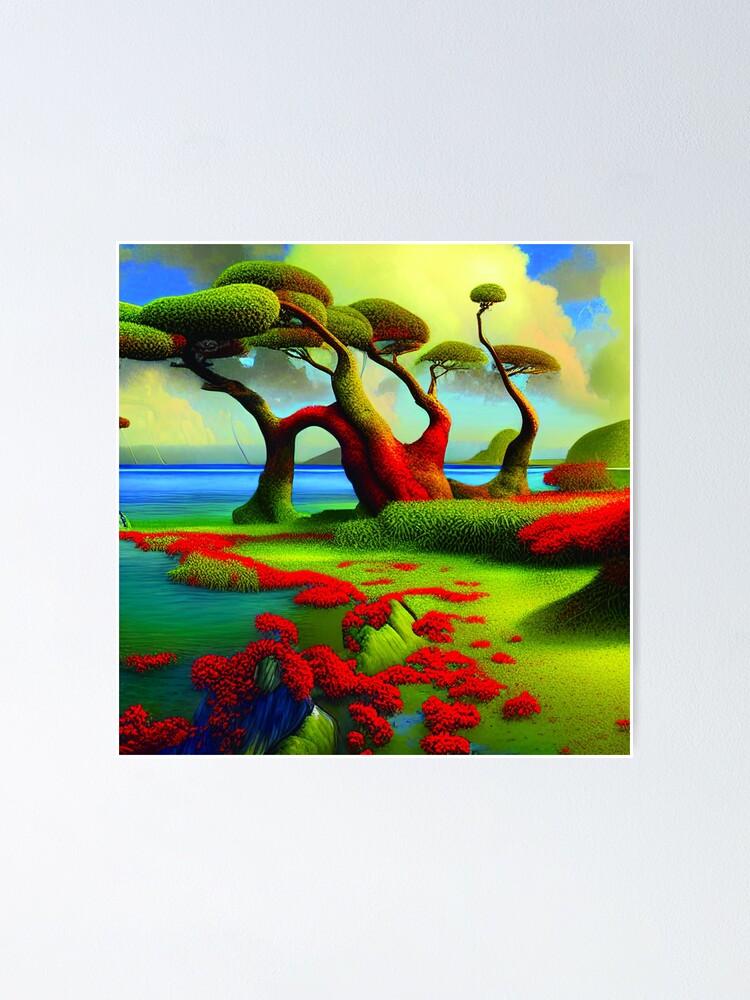 "Amazing Trees with plants In The Beach" Poster for Sale by NatureFood ...
