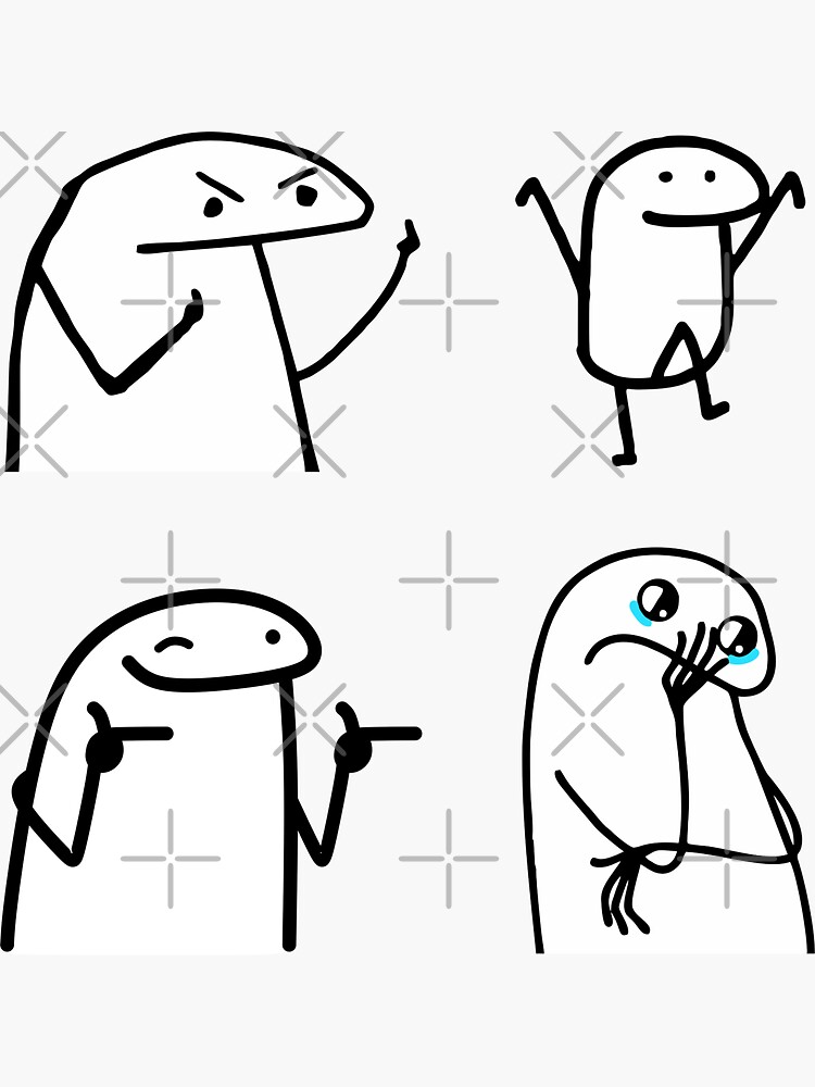 "Funny Flork Pack 4 LARGE " Sticker for Sale by HBH-Store | Redbubble