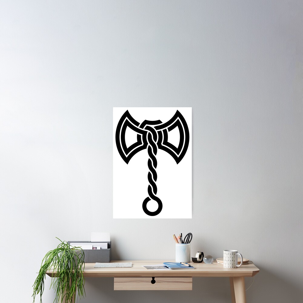 "Celtic Axe Symbol" Poster for Sale by Thel0n | Redbubble