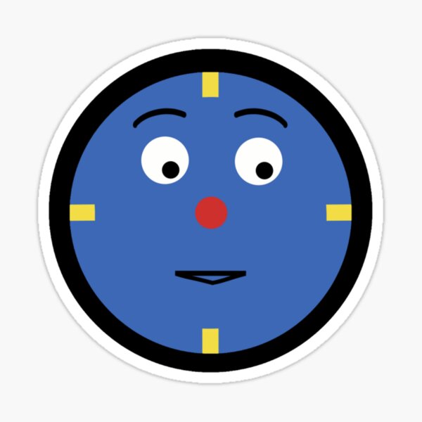 "Tony The Talking Clock DHMIS (Happy)" Sticker for Sale by dinostoar ...