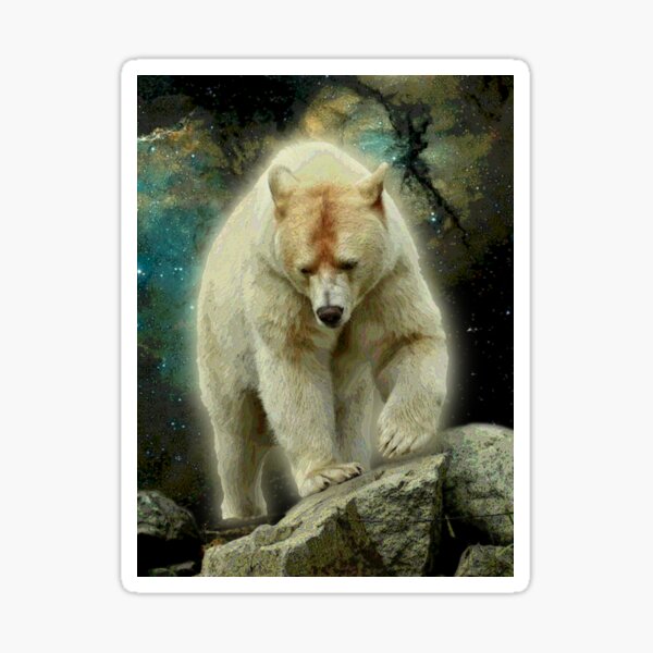 "SPIRIT BEAR" Sticker for Sale by VioletDaviss3 | Redbubble