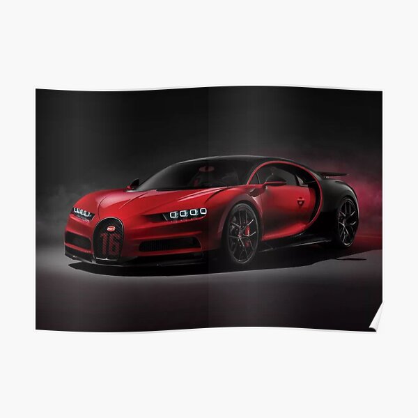 "Glossy Bugatti Chiron" Poster for Sale by FredericHernand | Redbubble