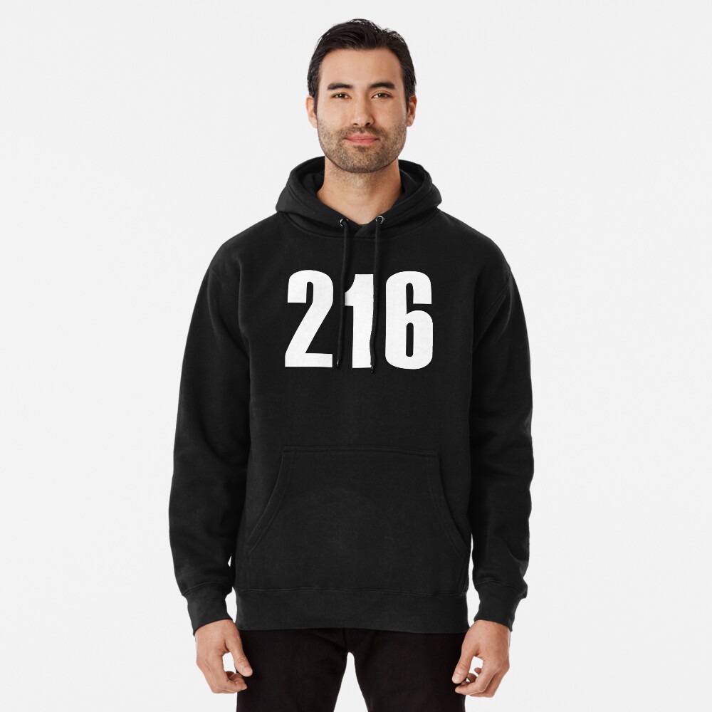 "216 Cleveland [White Ink] | Phone Area Code Shirts Stickers" Pullover ...