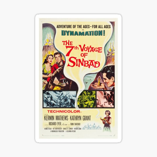 "The 7th Voyage of Sinbad Poster - 1958" Sticker for Sale by ...