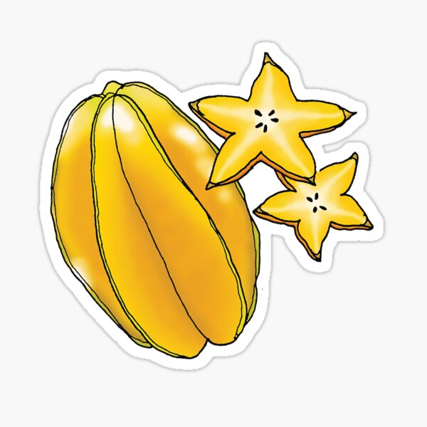 "Starfruits" Sticker for Sale by Food-By-EmilyW | Redbubble