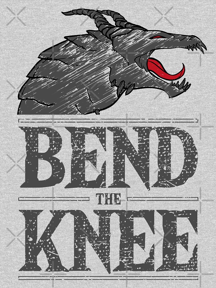 "Bend the Knee - Black" T-shirt by NinjaDesignInc | Redbubble | bend ...
