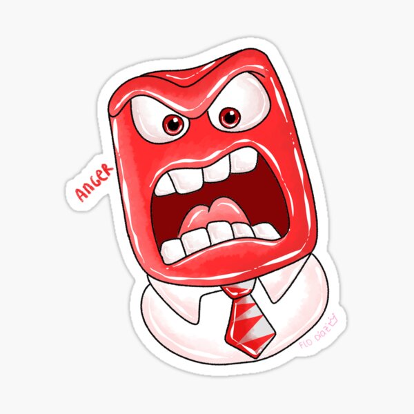 "anger" Sticker for Sale by Princessdrawss | Redbubble
