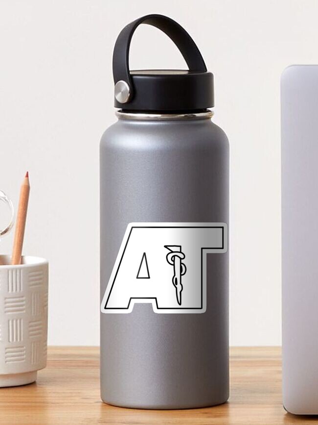 "White Athletic Training Logo " Sticker for Sale by rosiepiscitello ...