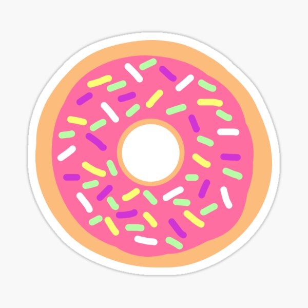 "Pink Donut " Sticker for Sale by charmednight | Redbubble