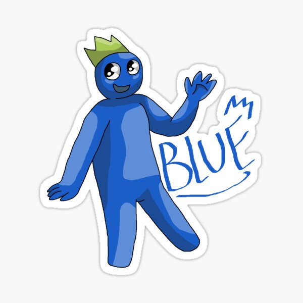 "Rainbow Friends Blue (Friendly)" Sticker for Sale by Clawort | Redbubble
