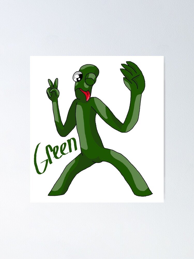 "Rainbow Friends Green (Friendly)" Poster for Sale by Clawort | Redbubble