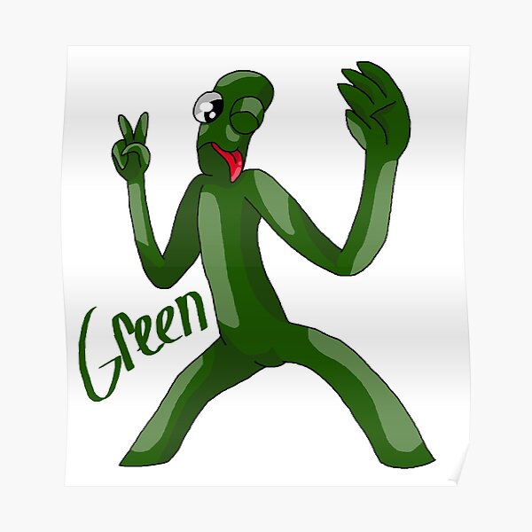 "Rainbow Friends Green (Friendly)" Poster for Sale by Clawort | Redbubble