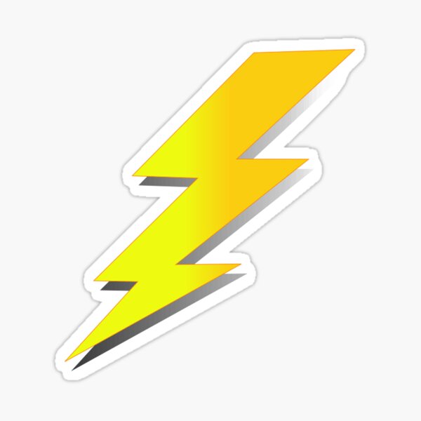 "yellow thunder" Sticker for Sale by RebecaTaylor | Redbubble