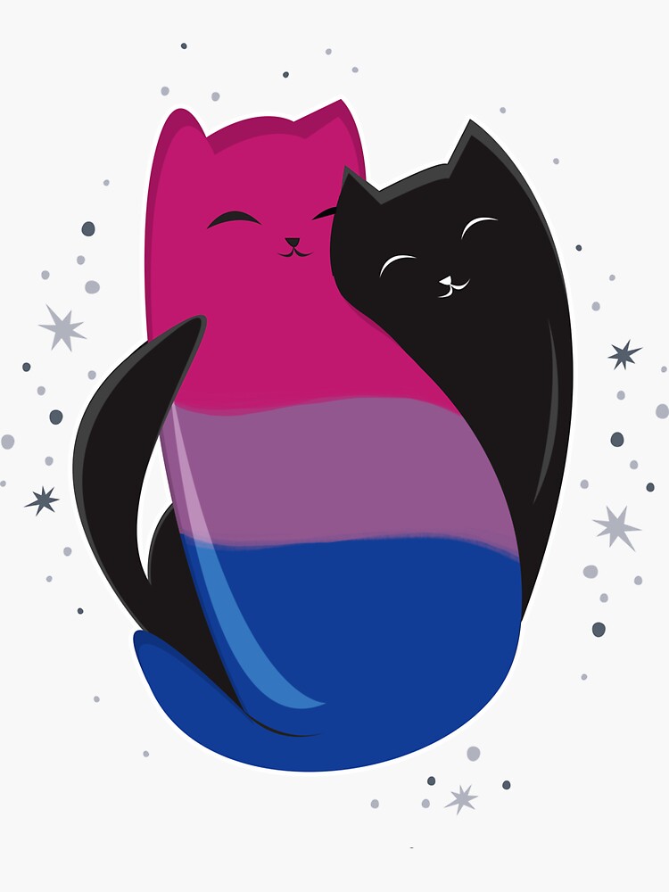 "Bisexual Cat LGBT Pride Flag" Sticker for Sale by Psitta | Redbubble