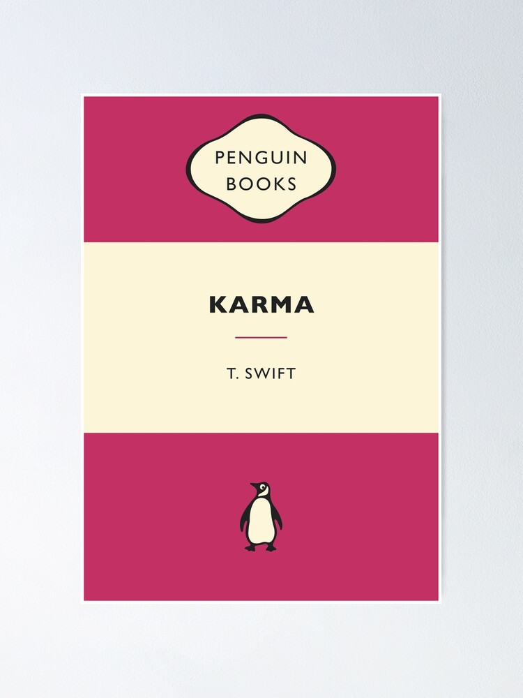 "karma pink book cover" Poster for Sale by dontwannadance | Redbubble