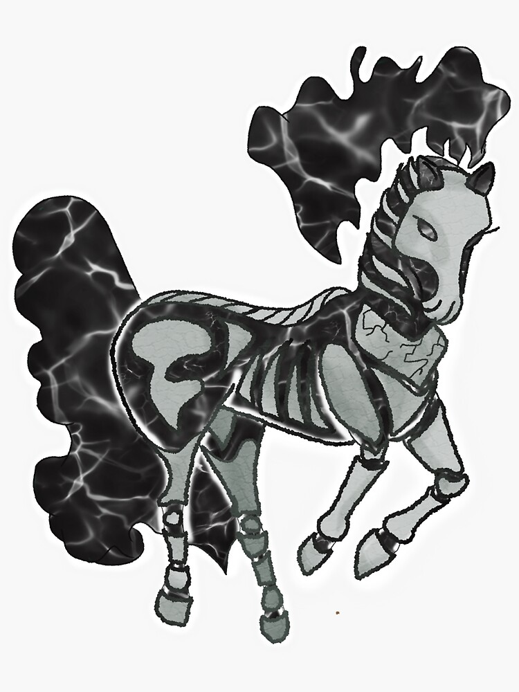 "Deirdre, The Ghost Mare" Sticker for Sale by Mnoelle1 | Redbubble