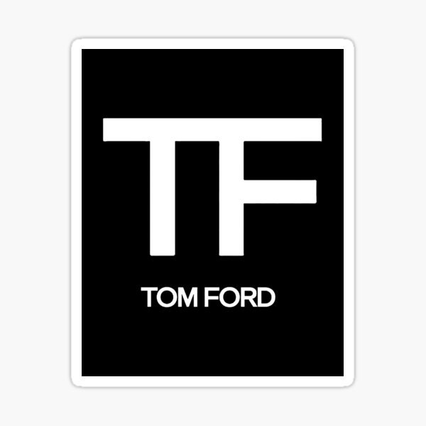 "Black TF Tom Ford" Sticker for Sale by JuneMain | Redbubble