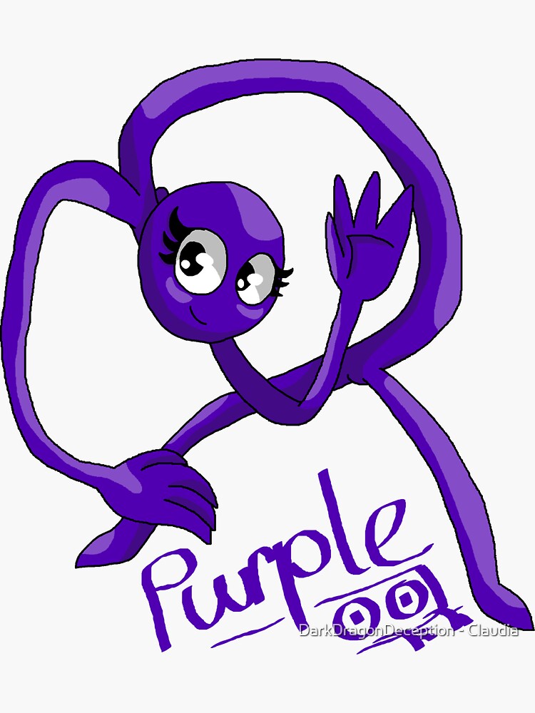 "Rainbow Friends Purple (Friendly)" Sticker for Sale by Clawort | Redbubble