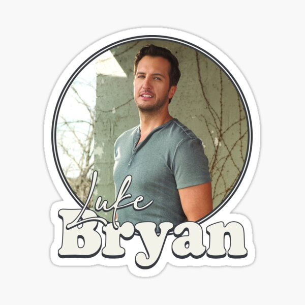 "Luke Bryan Retro Portrait FanArt Tribute" Sticker for Sale by ...
