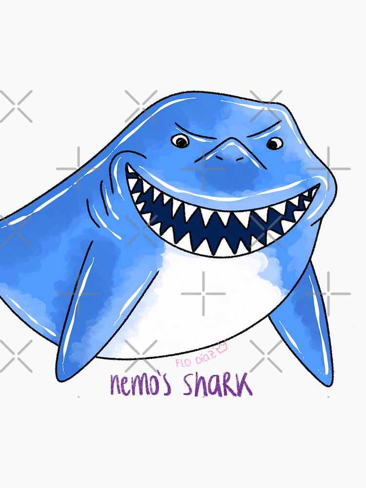 "nemo shark" Sticker for Sale by Princessdrawss | Redbubble