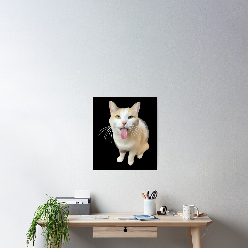 "Bleh P Cat Meme (Not Doing That Cat)" Poster for Sale by fomodesigns ...