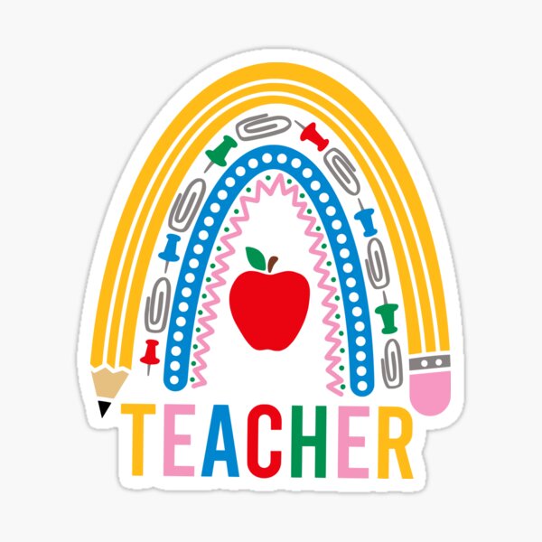 "Teacher Rainbow, Teach Love Inspire, Proud Teacher, Best Teacher ...