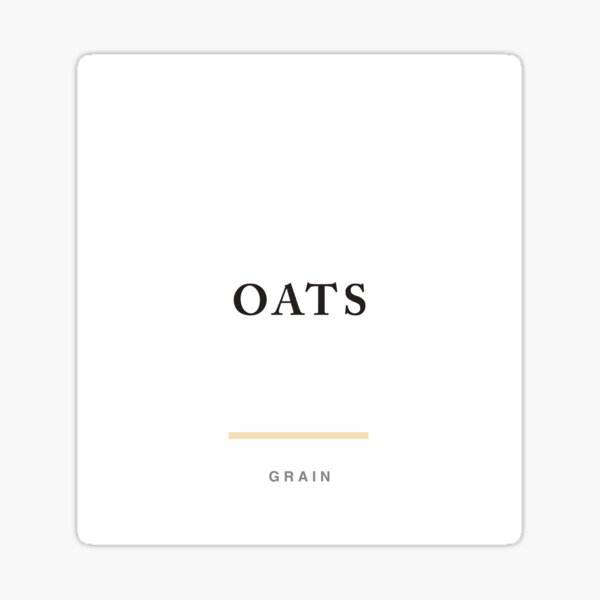 "Oats Label" Sticker for Sale by PantryLabels | Redbubble