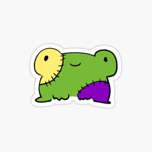 " Frankenstein Frog" Sticker for Sale by fallingfolk | Redbubble