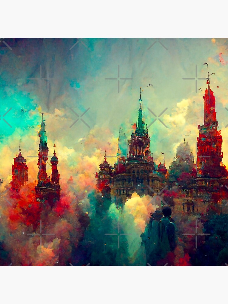 "A City Exploding with Color" Poster for Sale by ArtMadeByAI | Redbubble