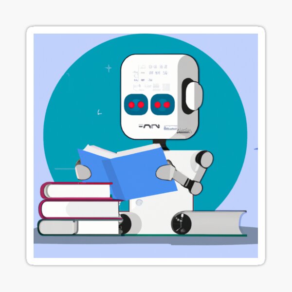 "Machine learning robot " Sticker for Sale by Boostbar9 | Redbubble