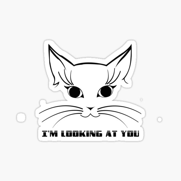 "cat kucing katze chat" Sticker for Sale by dikiart | Redbubble