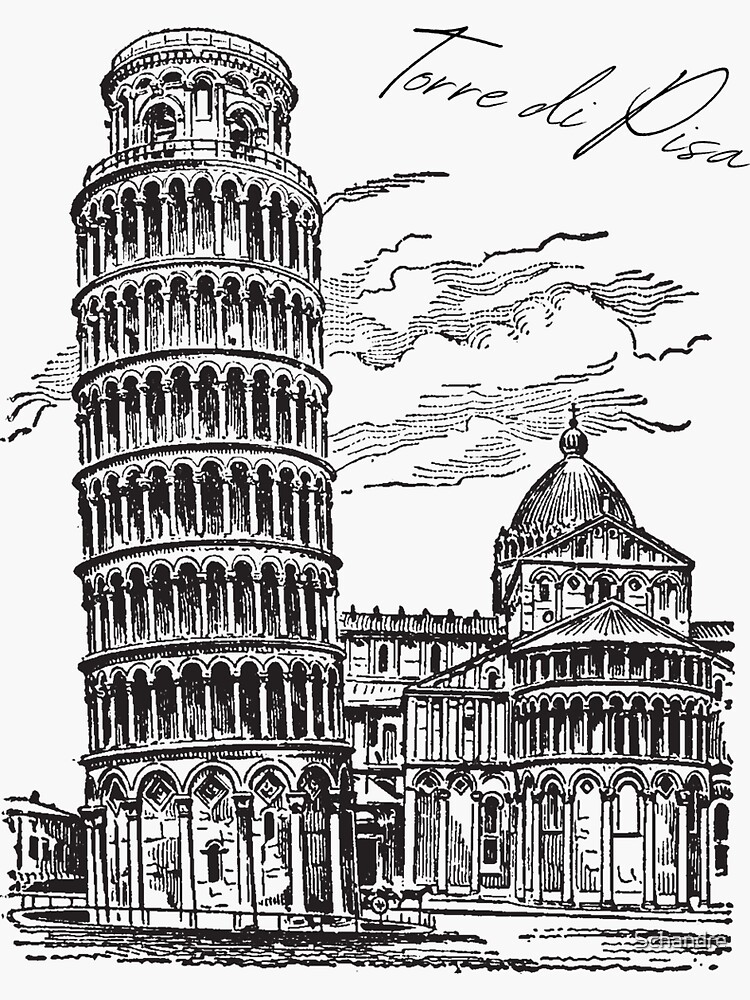 "Torre di Pisa - Leaning Tower of Pisa Italy" Sticker for Sale by ...