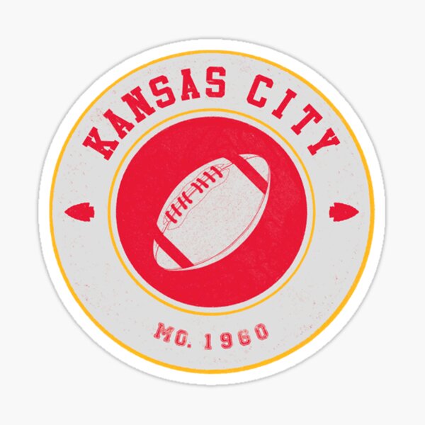 "Kansas City Football Vintage Logo" Sticker for Sale by TaylorDillond ...